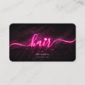 Hair Beauty Salon Hairstylist Script Business Card | Zazzle