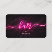 Hair Beauty Salon Hairstylist Script Business Card | Zazzle