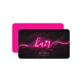 Hair Beauty Salon Hairstylist Script Business Card | Zazzle
