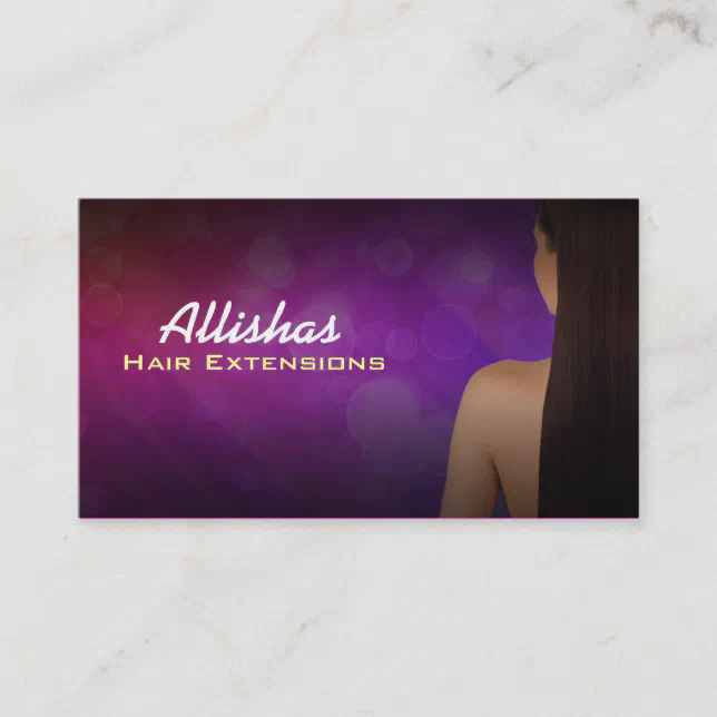 Hair Extensions Business Cards | Zazzle