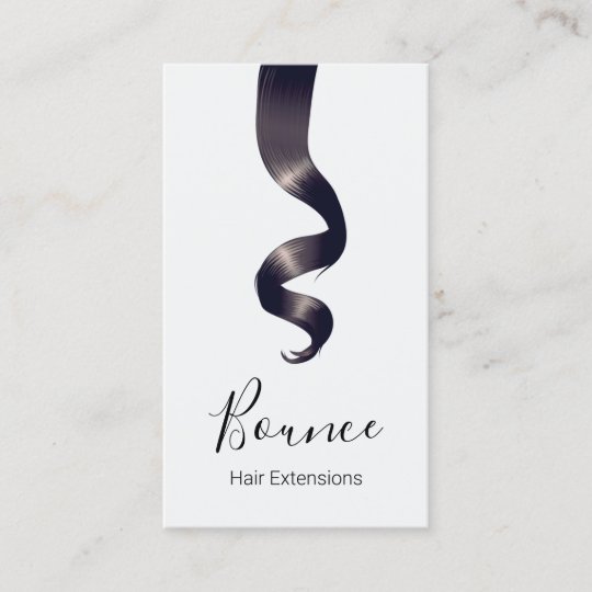 Hair Extensions Stylist Salon Business Card | Zazzle.com
