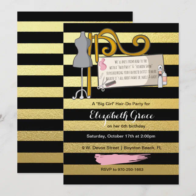 Hair/Fashion Show Party Invitation | Zazzle