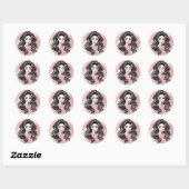 Hair Lash Extension Stylist Makeup Honey Pink VIP Classic Round Sticker ...