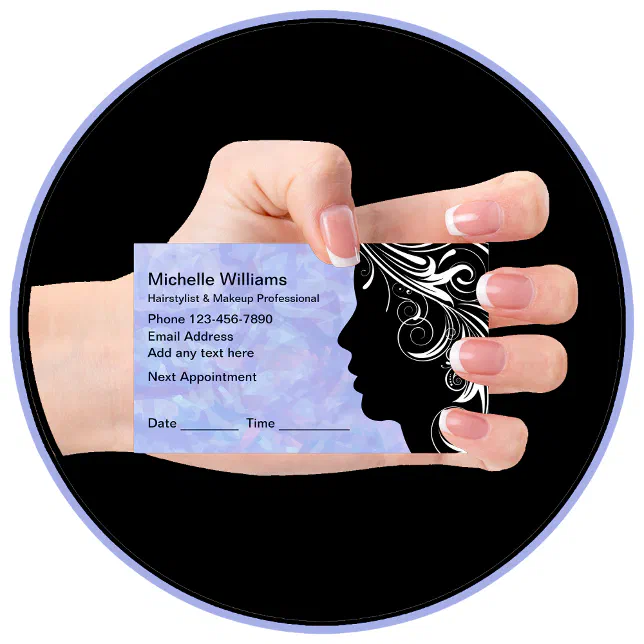 Hair Makeup Appointment Business Cards | Zazzle