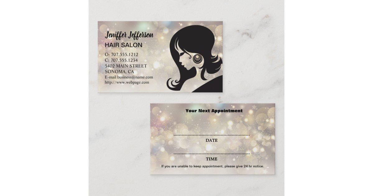 Hair Salon Appointment Business Card | Zazzle