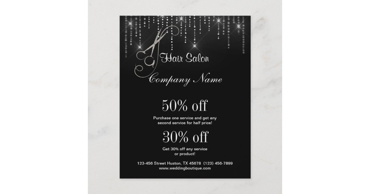 Hair Salon business personalized flyer | Zazzle