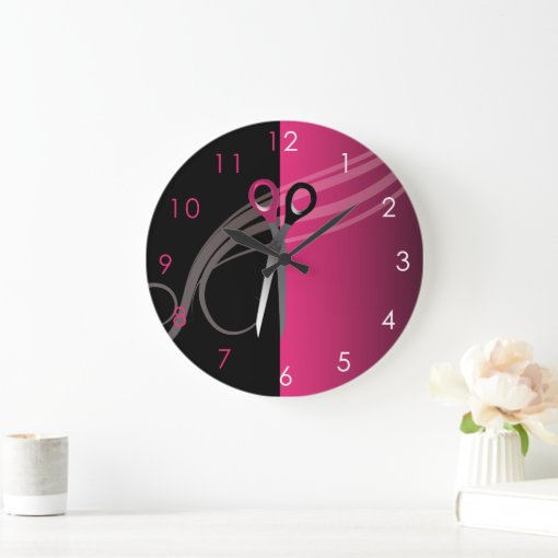 Hair Salon clock | Zazzle