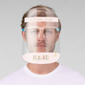 Hair salon elegant your business name and logo face shield | Zazzle