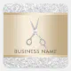 Hair Salon Luxury Silver Glitter Hairstylist Square Sticker | Zazzle