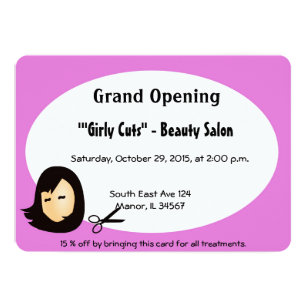 Beauty Salon Grand Opening Invitations | Zazzle