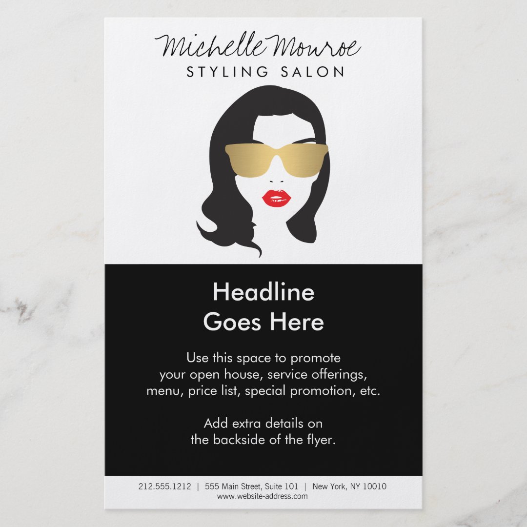 Hair Salon, Stylist, Beauty Girl Flyer | Zazzle