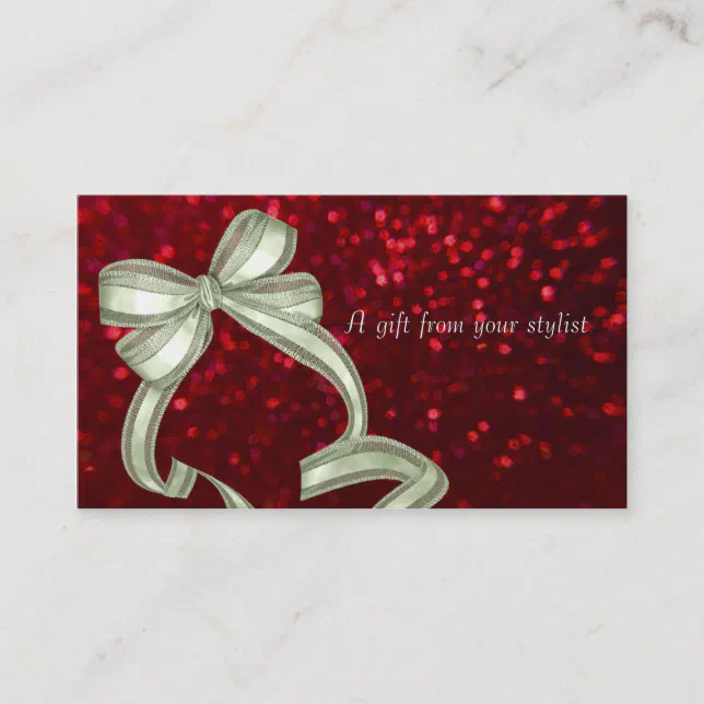 Hair salon stylist holiday coupon gift card xmas | Zazzle