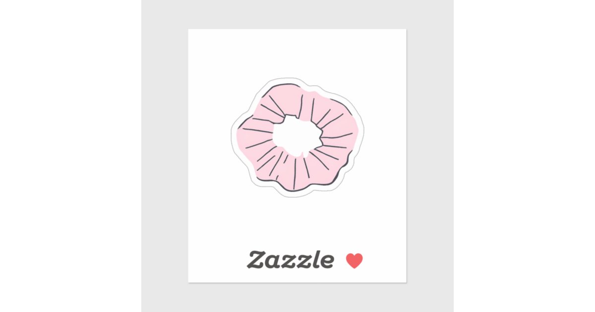Hair Scrunchie Sticker | Zazzle