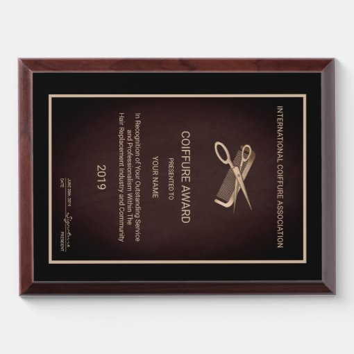 Hair Stylist Award Plaque | Zazzle