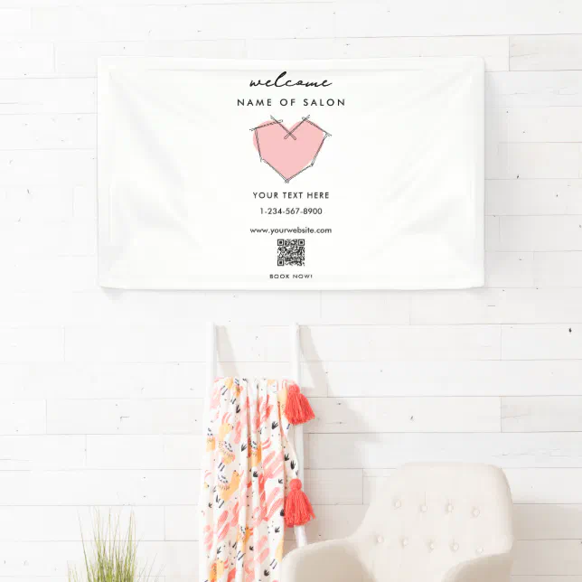 Hair Stylist Beauty Salon Beautician Bobby Pins Banner | Zazzle