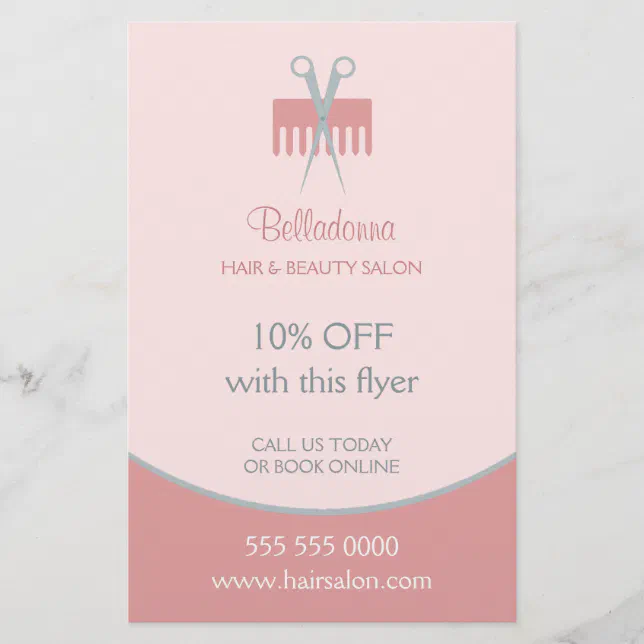 Hair Stylist Beauty Salon flyer | Zazzle