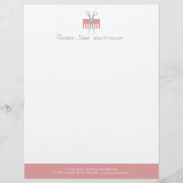 Hair Stylist Beauty Salon letterhead | Zazzle