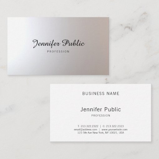 Hair Stylist Beauty Salon Script Graceful Glamour Business Card | Zazzle