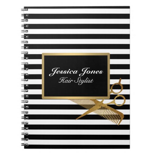 Hair Stylist Binder Spiral Planner Appointment Notebook | Zazzle