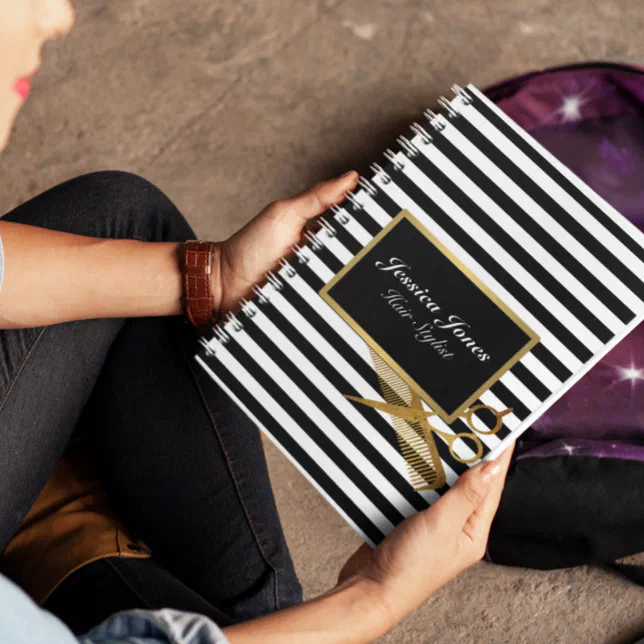 Hair Stylist Binder Spiral Planner Appointment Notebook | Zazzle