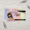 Hair Stylist, Braids, Locs, Salon, Custom Logo Business Card | Zazzle