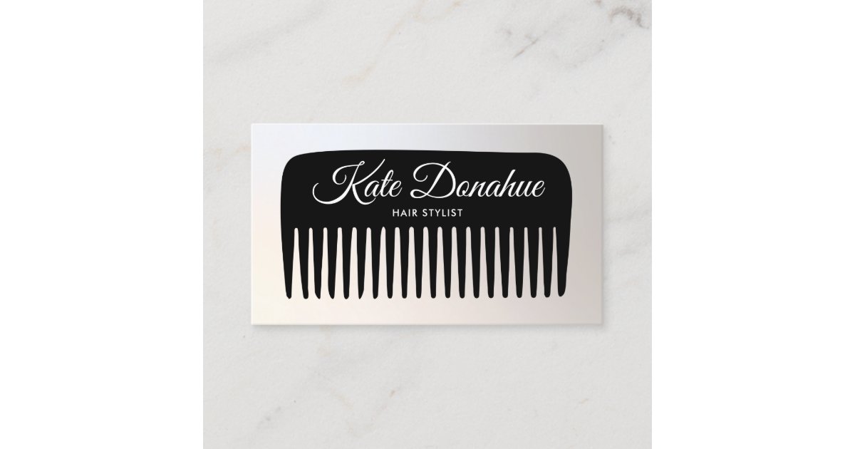 Hair Stylist Comb Beauty Salon Business Card | Zazzle