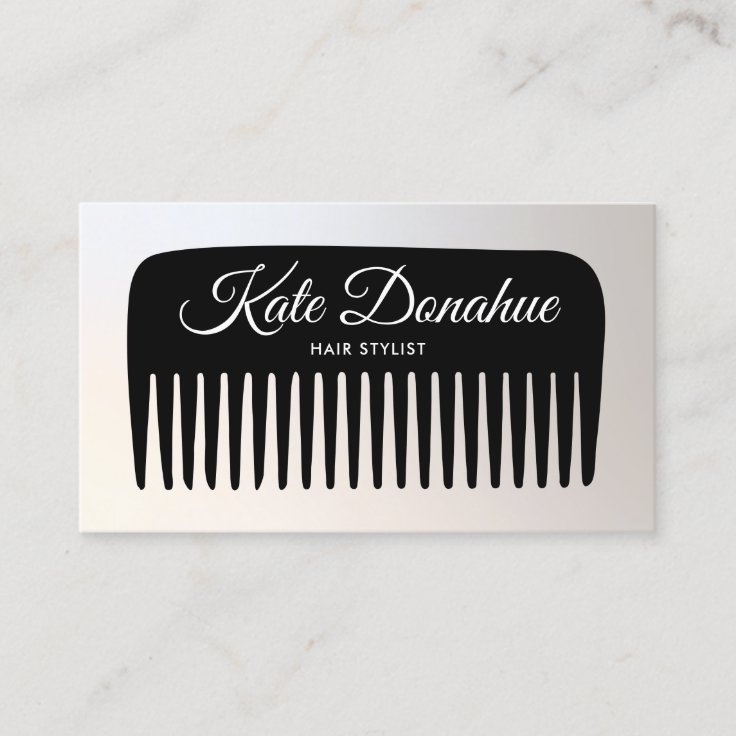 Hair Stylist Comb Beauty Salon Business Card | Zazzle