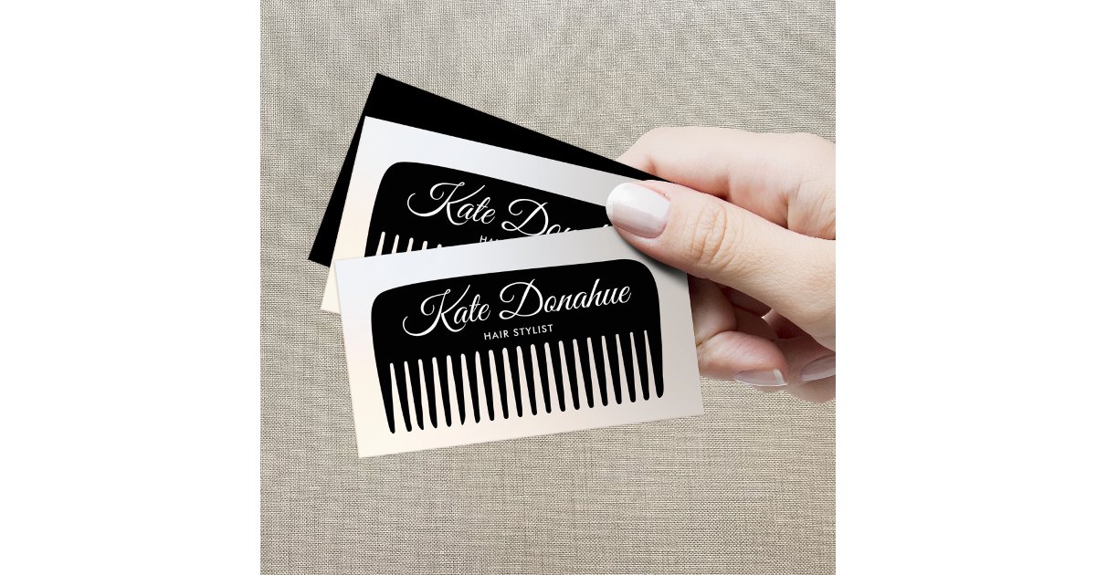 Hair Stylist Comb Beauty Salon Business Card | Zazzle