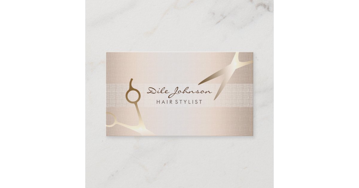 Hair Stylist Gold Glitter Saloon Professional Business Card | Zazzle
