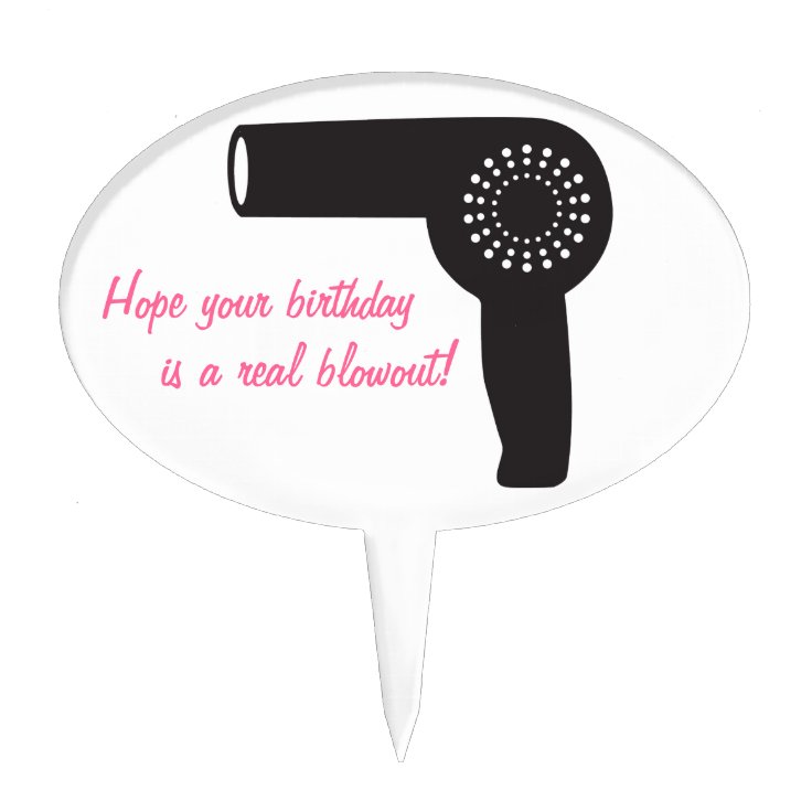 Hair Stylist Hair Dryer Cake Topper | Zazzle