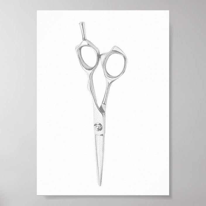Hair Stylist Hair Salon Elegant Scissor Poster | Zazzle.com