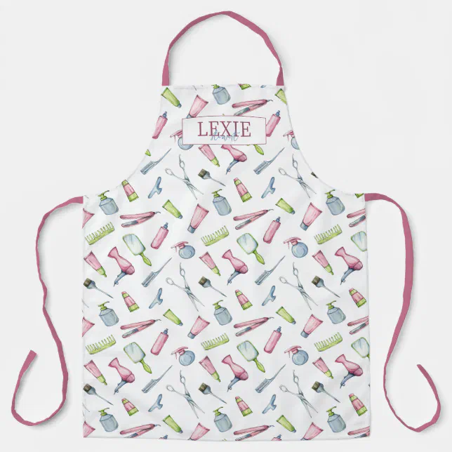 Hair Stylist, Hairdresser Beauty Salon Custom Apron | Zazzle
