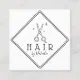 Hair Stylist Hand Drawn Scissor Logo Minimalist Square Business Card ...