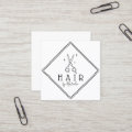 Hair Stylist Hand Drawn Scissor Logo Minimalist Square Business Card ...