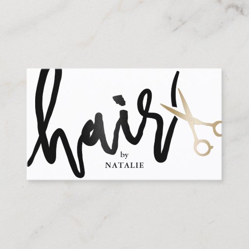 Hair Stylist Handwritten Script Minimalist Salon Business Card | Zazzle