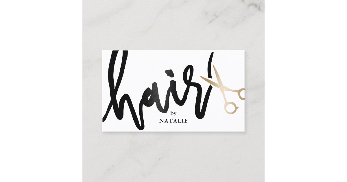 Hair Stylist Handwritten Script Minimalist Salon Business Card | Zazzle.com