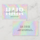 Hair Stylist Holographic Script Typography Salon Business Card | Zazzle