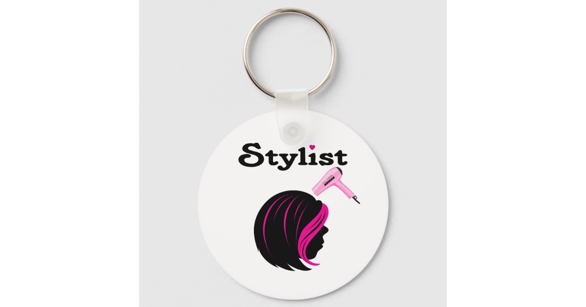 Hair Stylist Keychain | Zazzle
