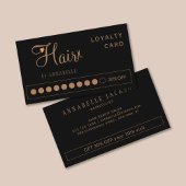 Hair stylist modern faux gold salon loyalty card | Zazzle