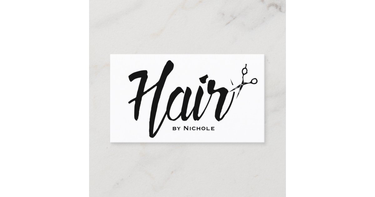 Hair Stylist Modern Script Salon Appointment | Zazzle