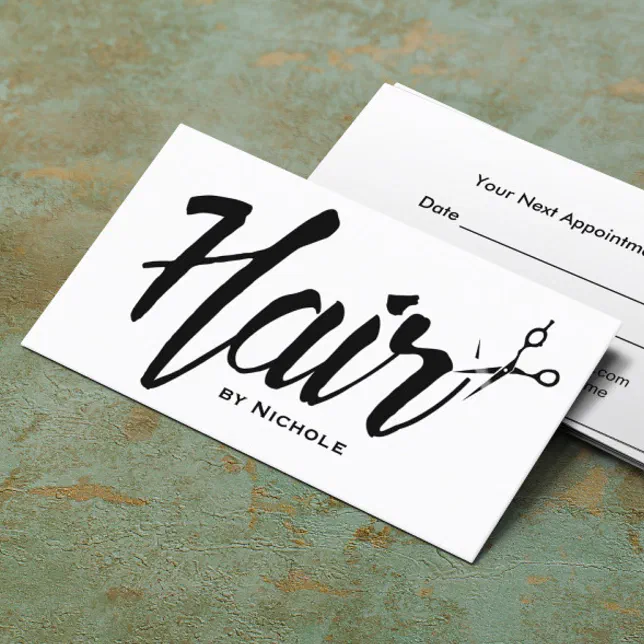 Hair Stylist Modern Script Salon Appointment | Zazzle