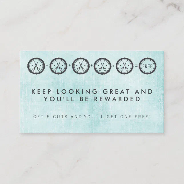 Hair Stylist Salon Loyalty Program Cards | Zazzle
