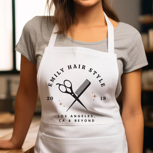 Hair Stylist Salon Scissors & Comb Hairdresser Apron | Zazzle