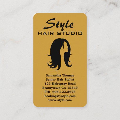 Hair Stylist Salon Studio Business Card | Zazzle