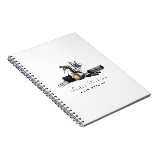 Hair stylist Salon Tools Beauty Notebook | Zazzle