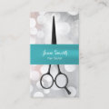 Hair Stylist Teal Ribbon Modern Silver Appointment | Zazzle