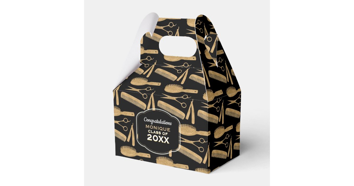 Hair Stylist Tools Graduation Party Favor Boxes | Zazzle