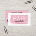 Hair Watercolor Brushstroke Signature Script Business Card | Zazzle