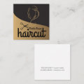 Haircut by Stylist Barber | Hair Square Business Card | Zazzle