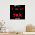 Haircut Sale Poster Matte | Zazzle